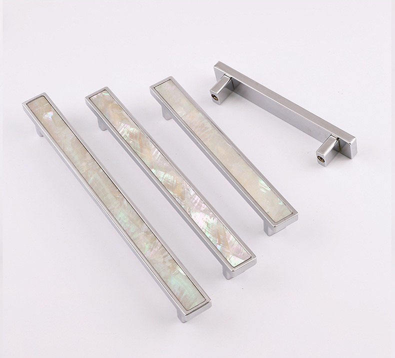 Hot Sale Solid Furniture Handles Knobs Brass Natural Shell Cabinet ...