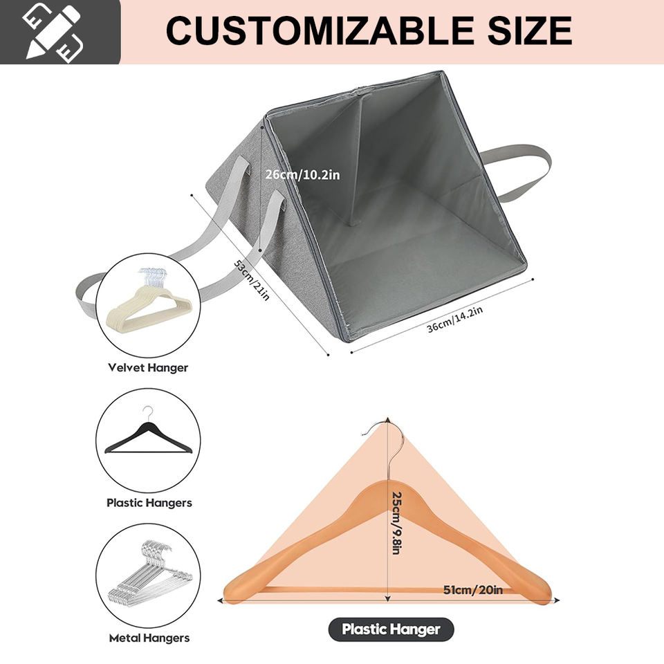Functional Foldable Closet Organizer Upright Storage Box with Divider ...