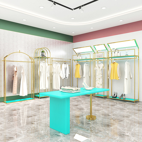 Retail Clothes Shop Metal Garment Display Stand Wedding Dresses ...