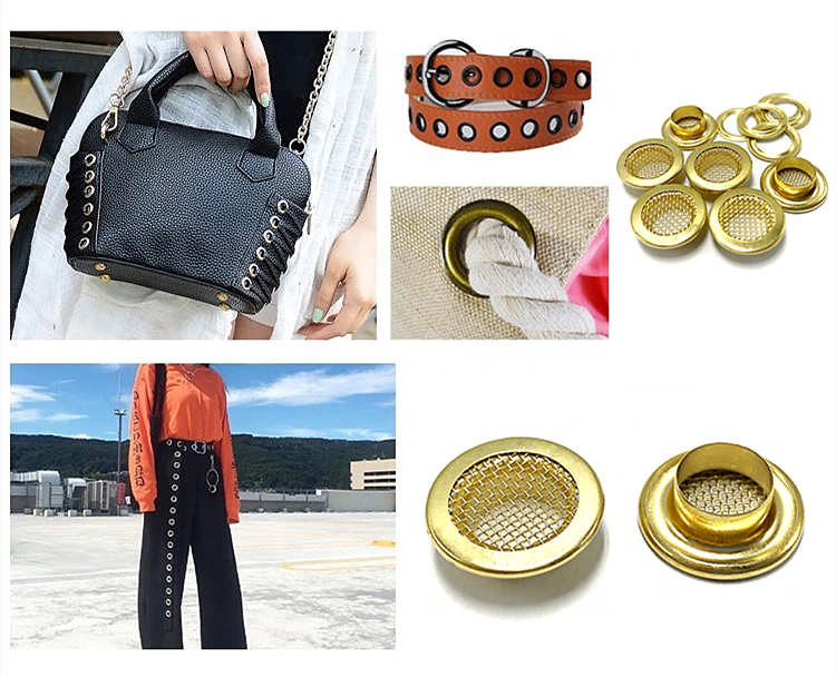 Factory Custom Different Color Brass Mesh Garment Eyelet Grommets ...