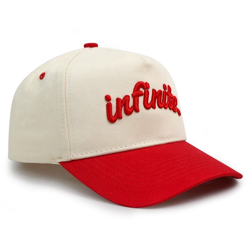 Baseball Cap With 3D Raised Embroidery Patch Logo Two Tone Baseball ...