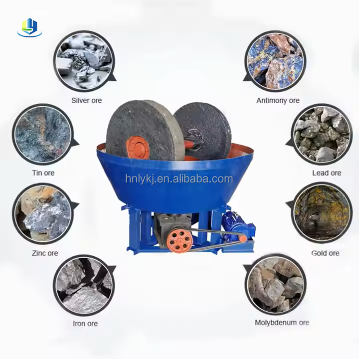 Factory Supplier Round Mill Gold Ore Grinding Equipment New Type Two ...