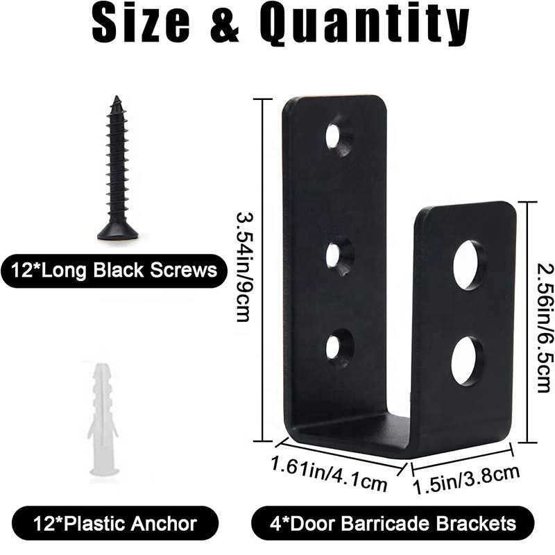 Open Pole Frame U-Bracket, Door Security Barricade Bracket, Heavy Duty ...