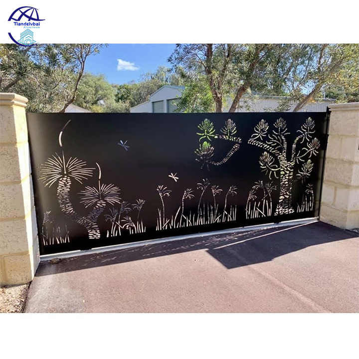 Privacy Screen Outdoor Laser Cut Metal Aluminium Wall Partition ...