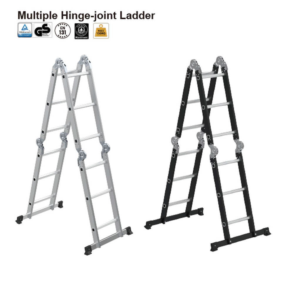 4x3 Multifunctional Folding Ladder - Steel Frame & Aluminum