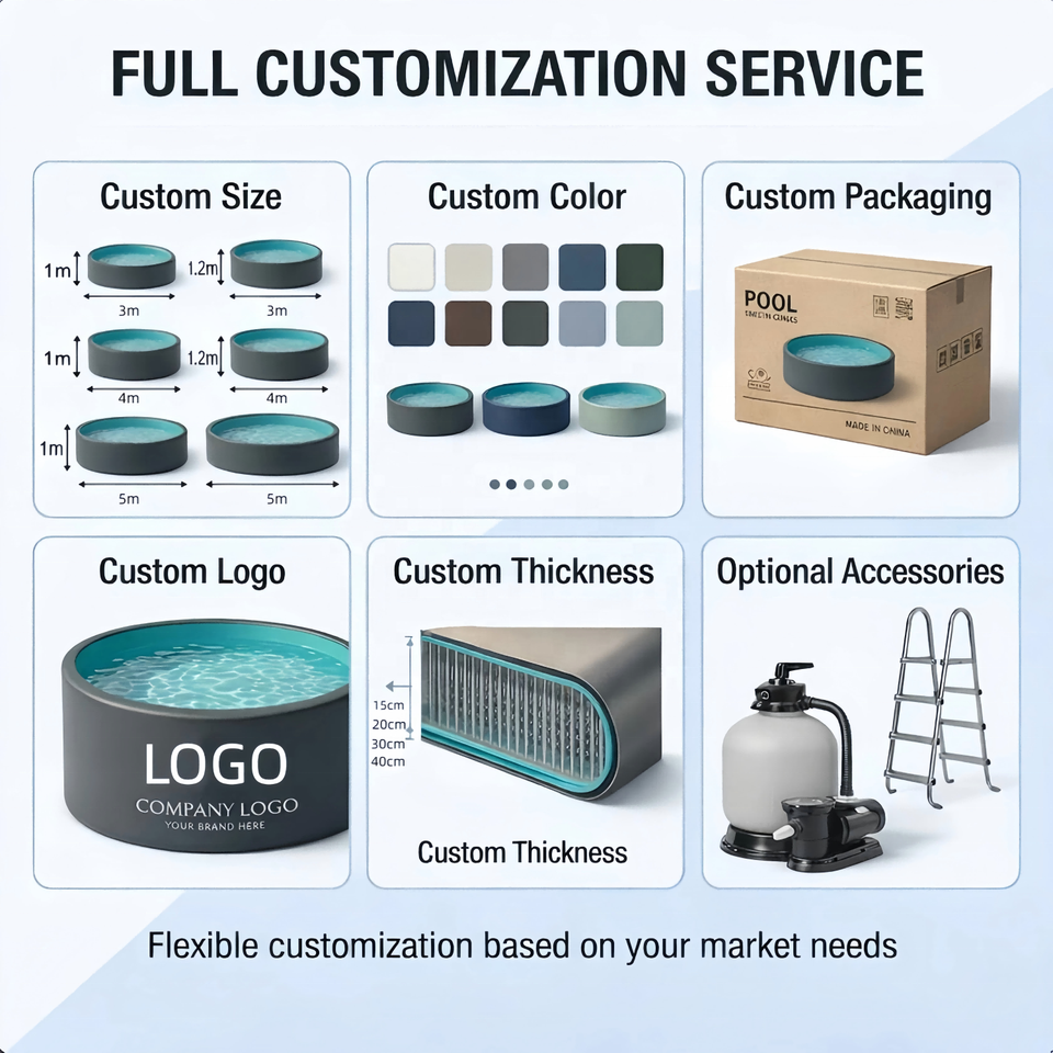 DWF Drop Stitch PVC Custom Shape Inflatable Ice Bath Tub Above Ground ...