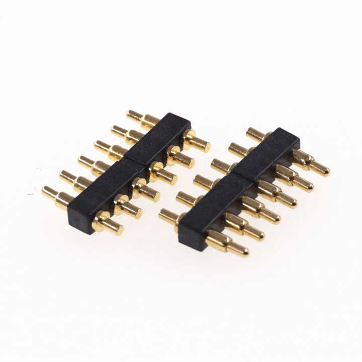 Spring-loaded Pogo Pin Connector - 6 Position, 2.54 Mm Pitch