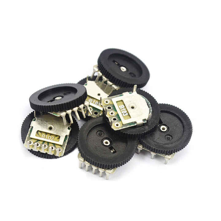3 Pin 5 Pin Single/Double Dial Gear Potentiometer 1K 5K 10K 20K 50K ...