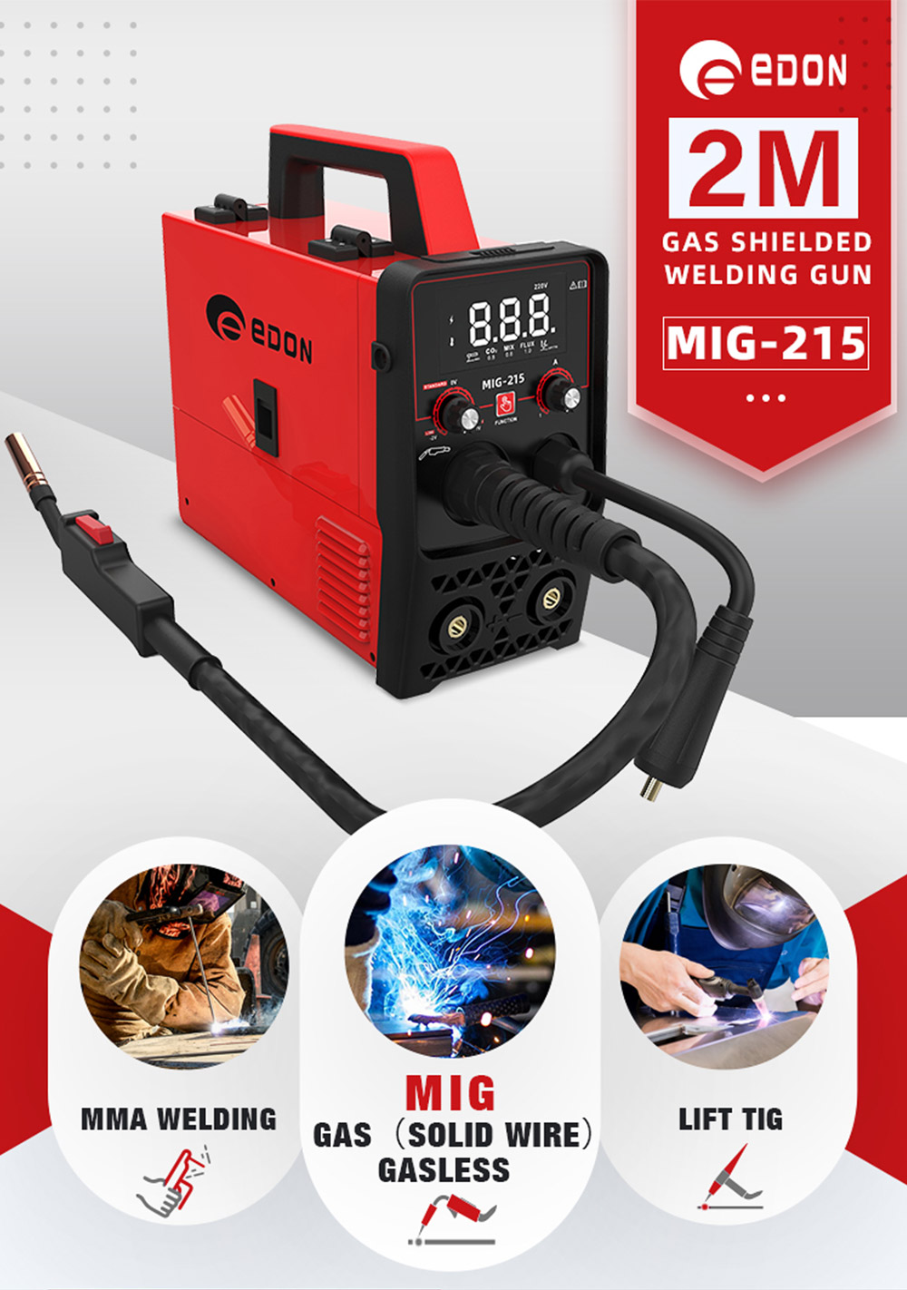 Edon Mig/mma Nếu Không Có Gas Dc Inverter Co2 Gas/khí Máy Hàn Maquina ...
