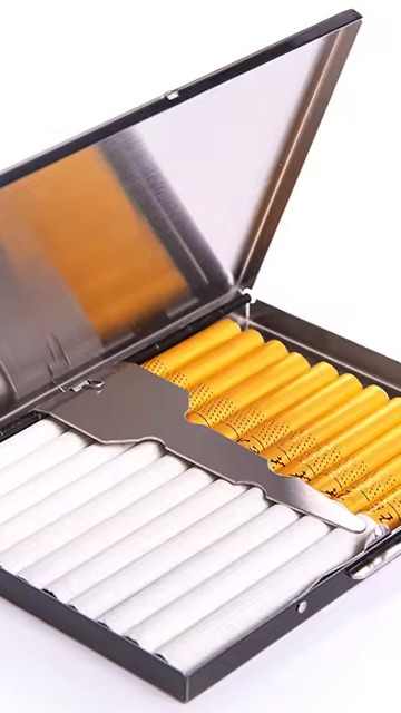 Custom Metal Cigarette Box Blank Silver Stainless Steel Cigarette Case ...