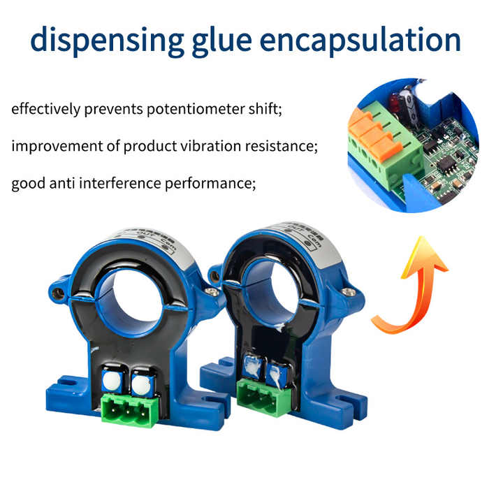 Hall Current Sensor AC DC 0-50-1500A Input 4-20mA 0-5V 0-10V RS485 Output Open Loop Split Core ...