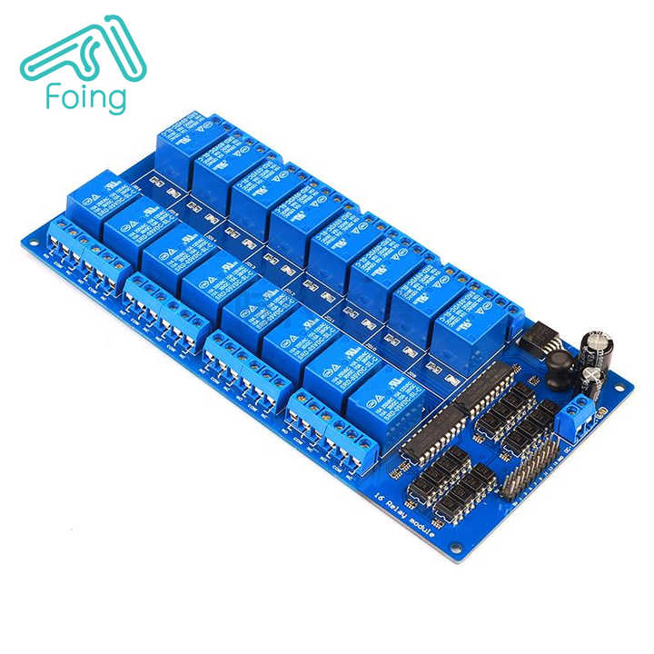 16 Channel Relay Module with Optocoupler Protection