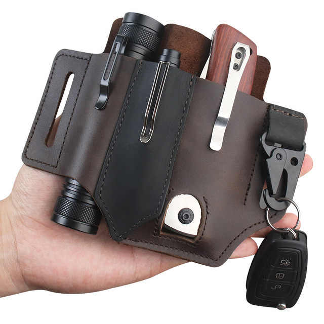 Leather Pocket Protector Flashlight Holster Mult0i Tool Holster for ...