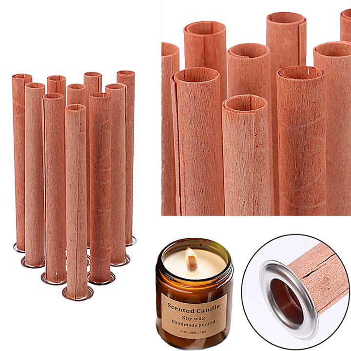 Multi Style Wooden Candle Wick Cross Shaped Double-layer Easy to Burn ...