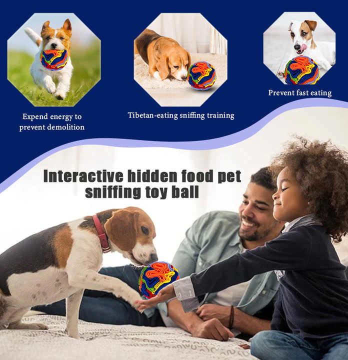 Puzzle Sniffing Interactive Ball Blind Dogs Training Stress Relief Dog ...