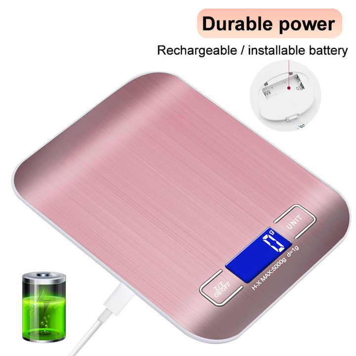 High-precision Kitchen Scale 10kg Stainless Steel Waterproof Electronic ...