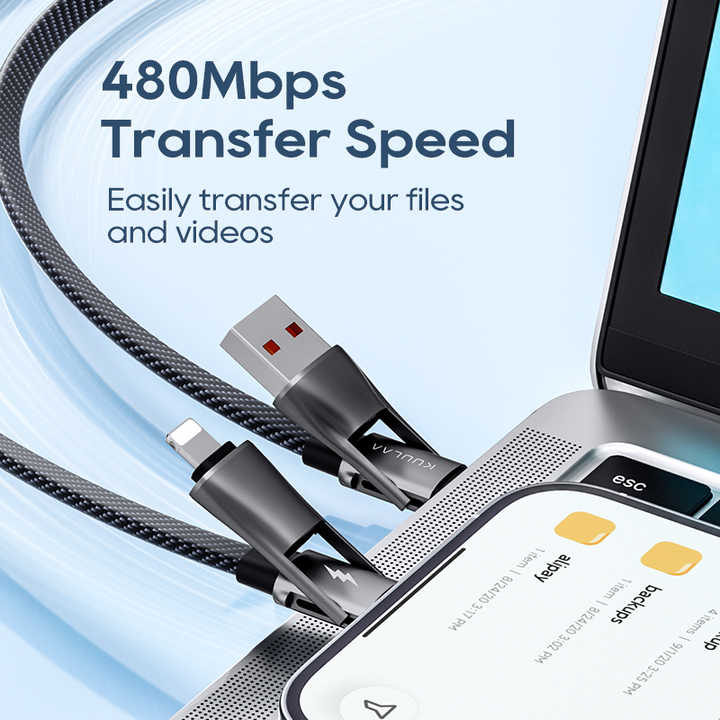KUULAA PD 60W USB C Cable - Fast Charging & Durable Design