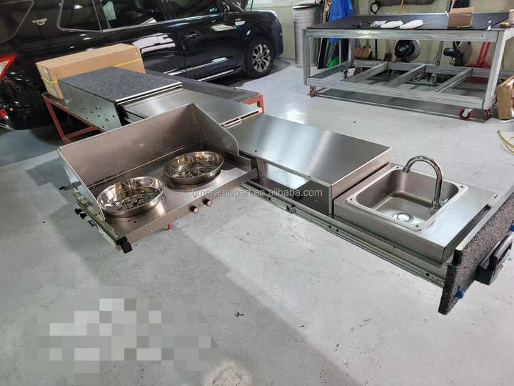 Outdoor Kitchen SUV Trunk - Heavy Duty Truck Slide System
