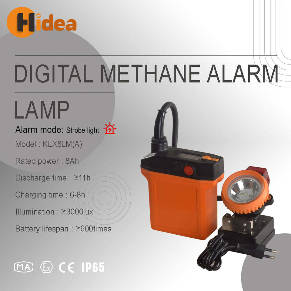 KLW8LMX Gas Monitoring Mining Lamp IP65 Waterproof Rechargeable Corded ...