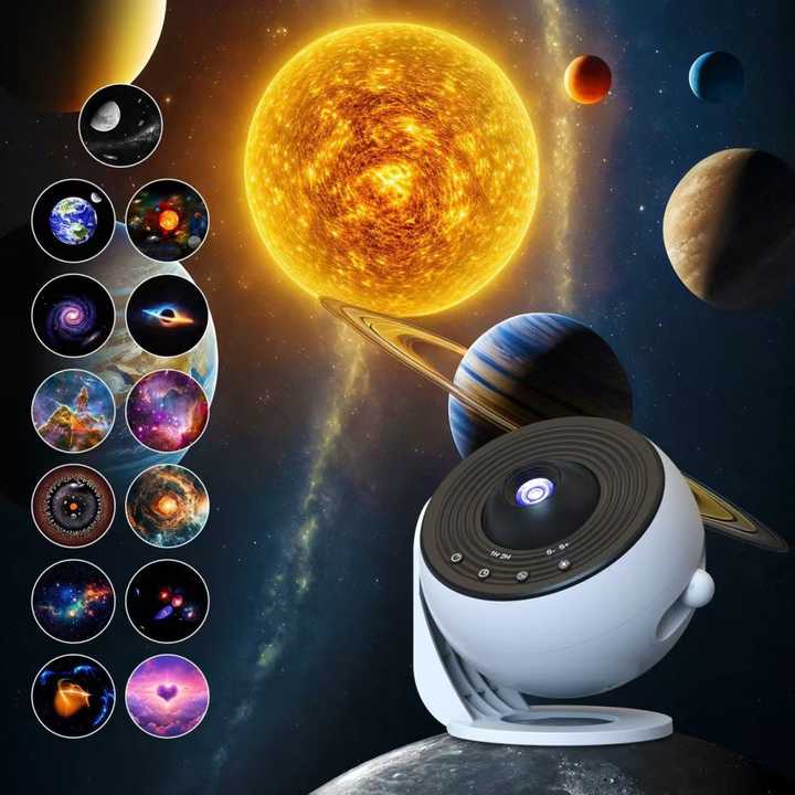13 Film Discs Colorful 3D Planetarium Projector - LED Night Light