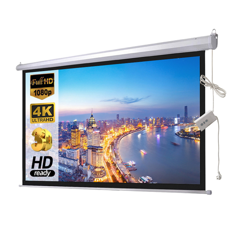 High Quality motorized projector screen 100 Inch 16:9/4:3/1:1 Motorized ...