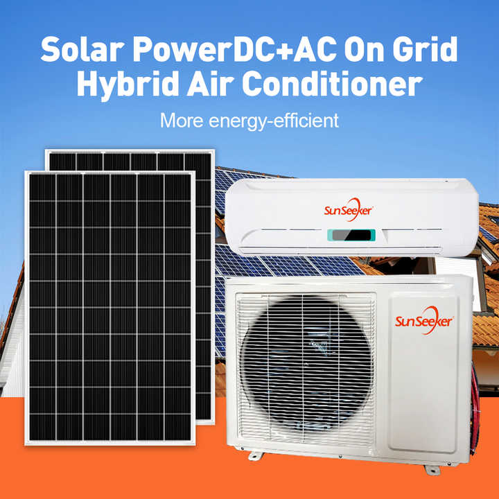 1.5HP 12000 BTU AC Solar Powered Air Conditioner AC DC Off Grid Solar ...