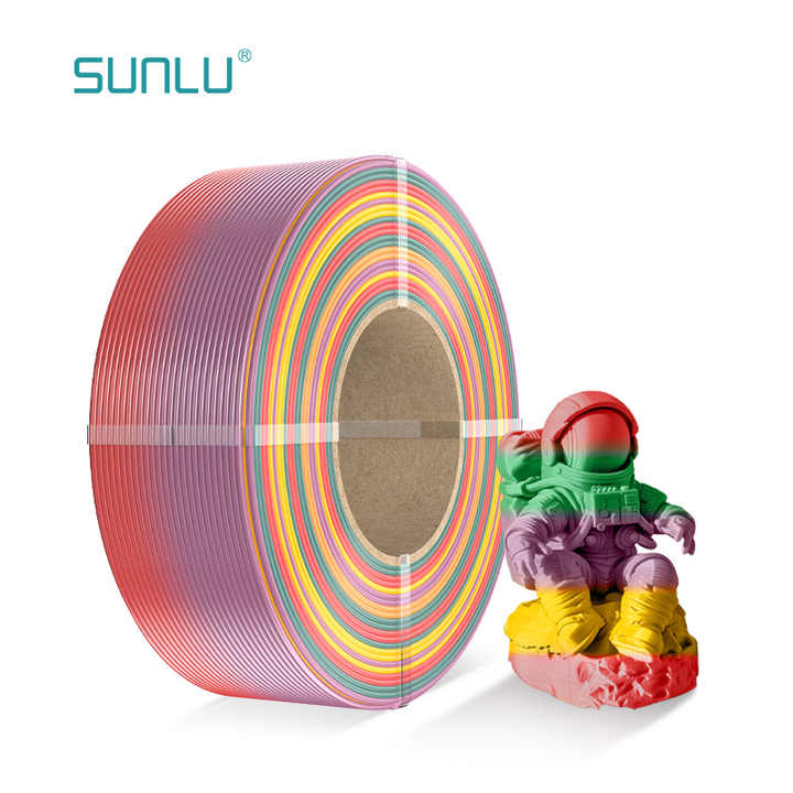 SUNLU PLA Rainbow Refill Filament Eco-Friendly, No Spool, Easy to Print ...