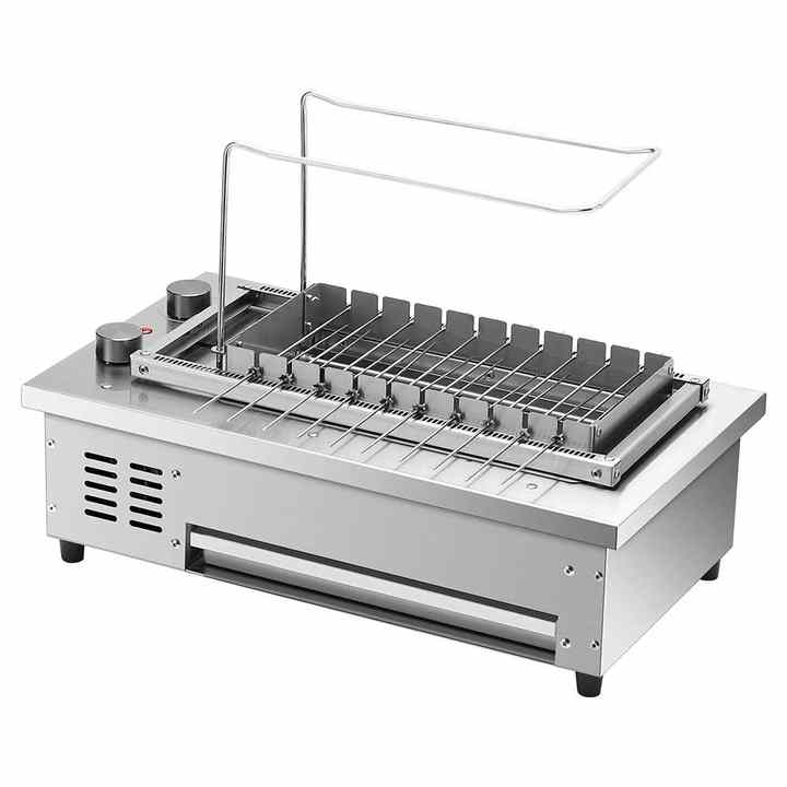 Commercial Stainless Steel BBQ Grill with Rotisserie & Skewer for ...