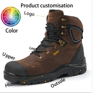 Brown Safety Shoes - Steel Toe & Anti-Slip Workwear