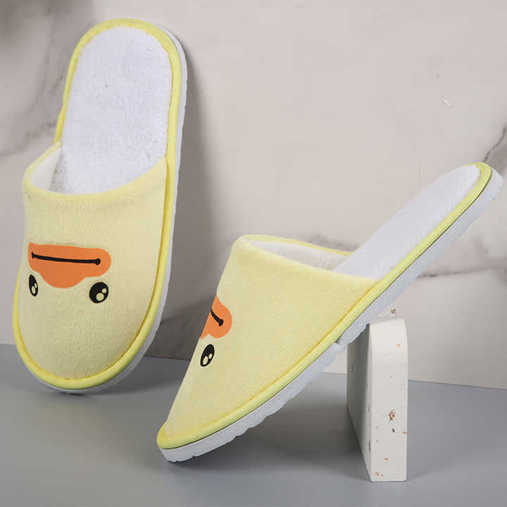 wholesale disposable home soft cute duck hotel slippers for children ...