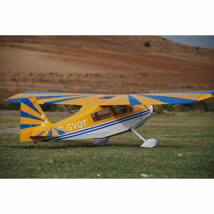 96 Inch Yellow Balsa Wood Gasoline RC Airplane Kit