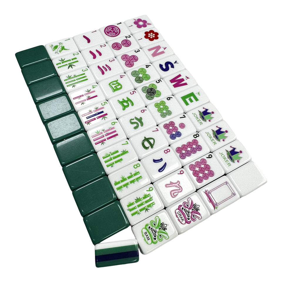 Oem Custom Mahjong Tiles Set Print Engraved Four Layers Luxury Mahjong ...