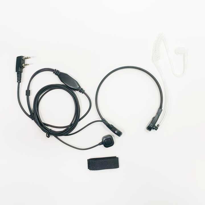 K Type 2-Pin Throat Microphone Mic PTT Headset for Walkie Talkie CB ...