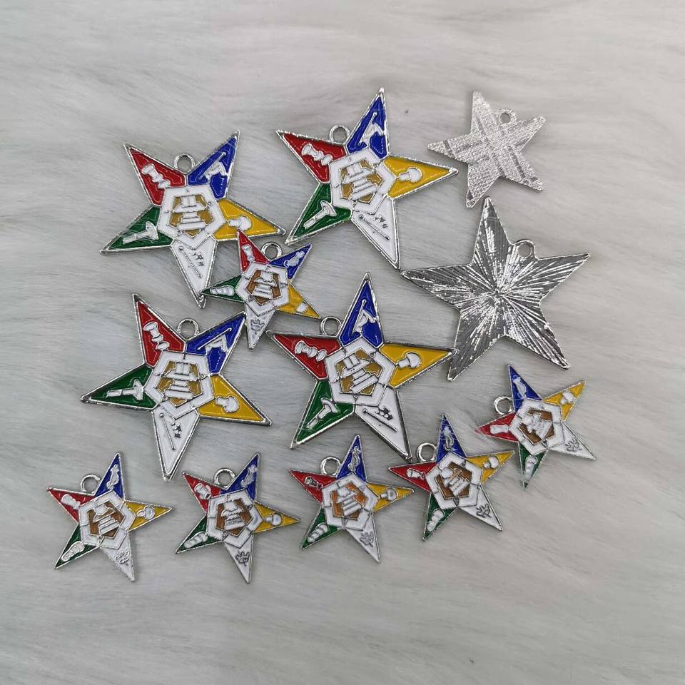 OES Pendant Silver Masonic DIY Jewelry Making Charm