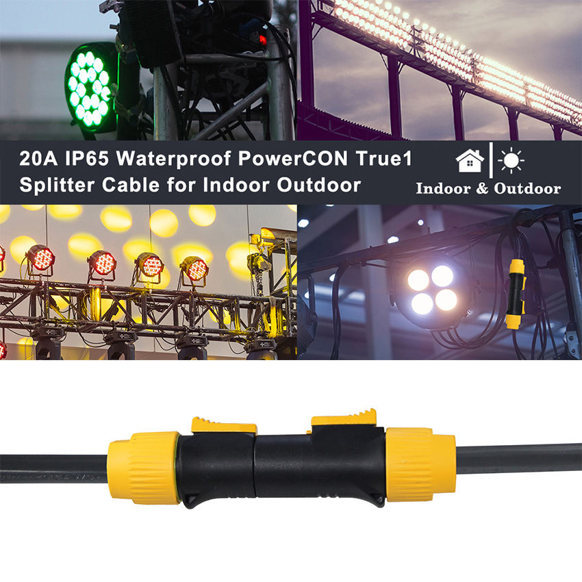 SAA 3-Prong to True 1 Male Auto Lock Connector with IP56 PowerCon Cable ...