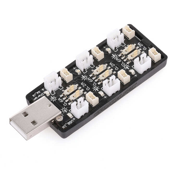 6CH USB to 3.7V Battery Charging Adapter Board 3.7V/4.2V 600mA 6 ...