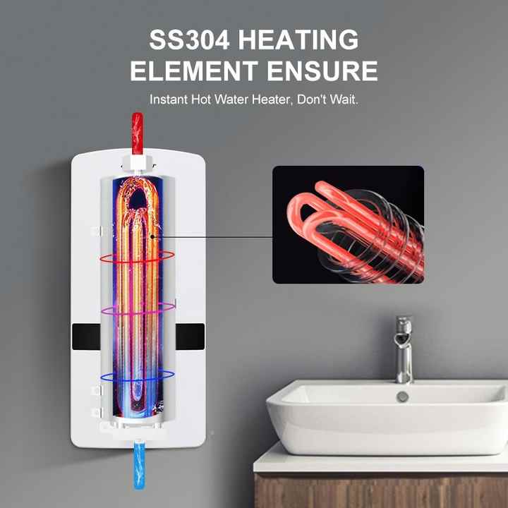 5500W Instant Electric Mini Water Heater Endless Hot Water Under Counter Geyser for Household or ...