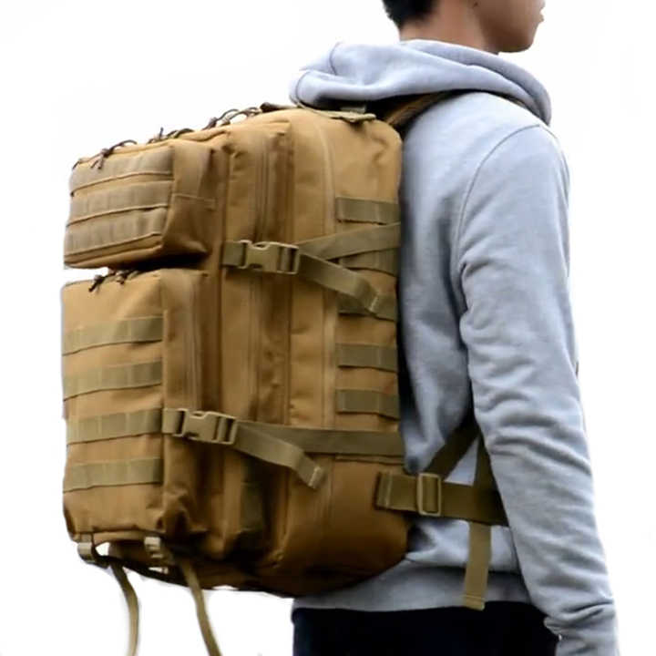 Waterproof 45L Tactical Rucksack Backpack for Hiking & Outdoor Sports ...