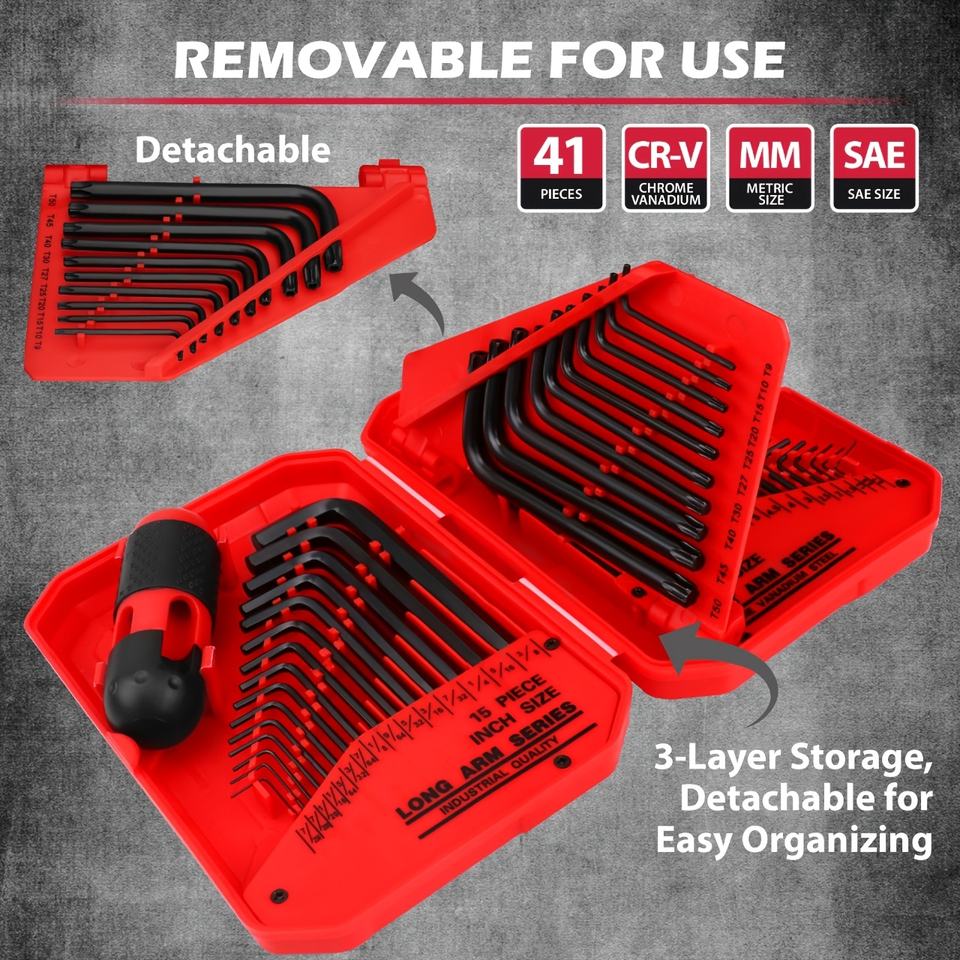 41-piece Hex Wrench Set in Stock, Including L-shaped Hex and Star Key ...