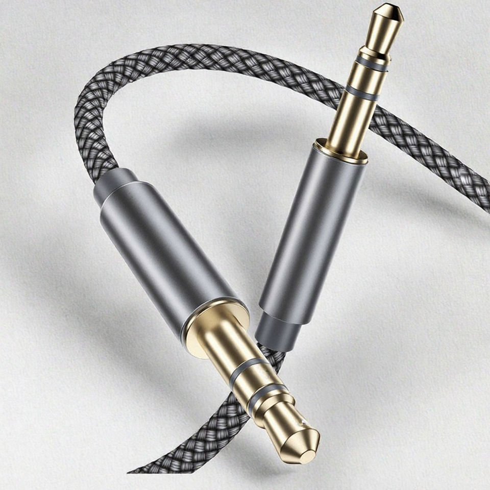 Hi-Fi 3FT Nylon Braided AUX Cord 3.5mm Stereo Auxiliary Audio Cable ...