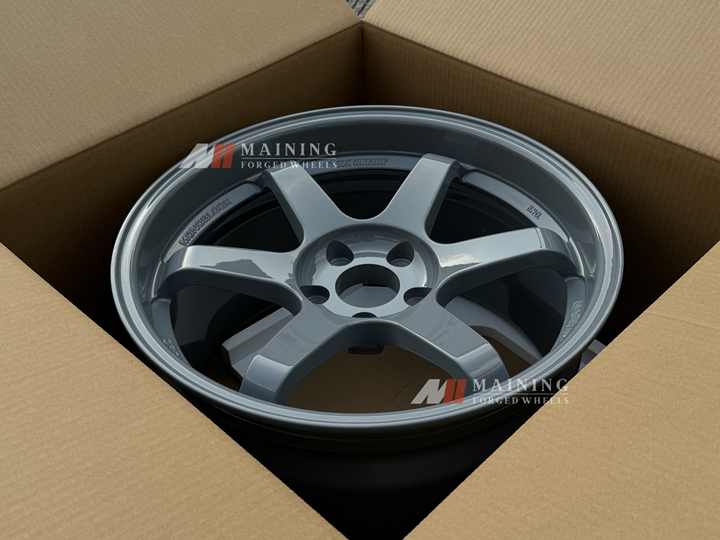MN Forged Arms Gray TE37 SL Saga Wheels for PW BMW E46 M3 BRZ FK8 NSX ...