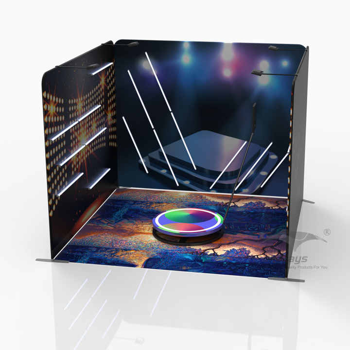 New Arrival 3 Panel 360 Photo Booth Enclosure Backdrop Video Selfie ...
