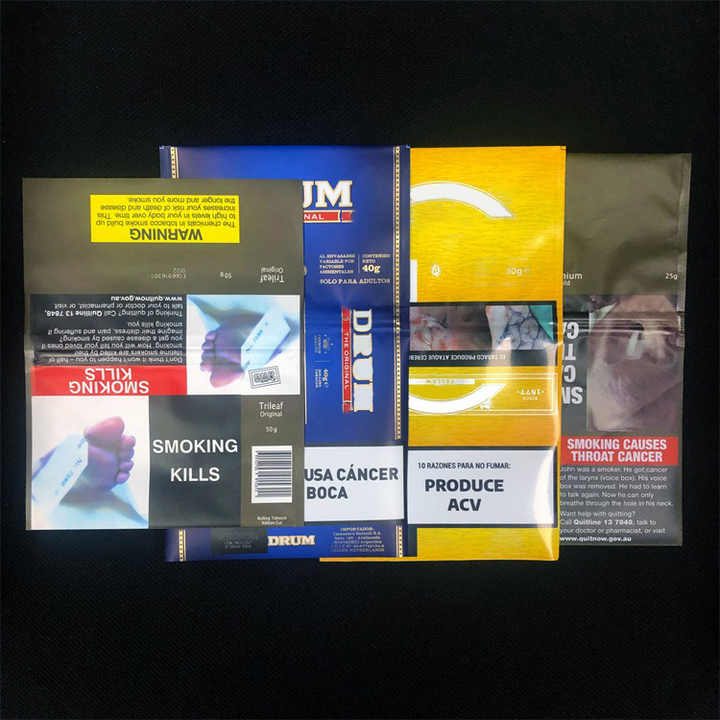 Wholesale Tobacco Baccy Bag Packing Zipper Rolling Tobacco Packaging ...