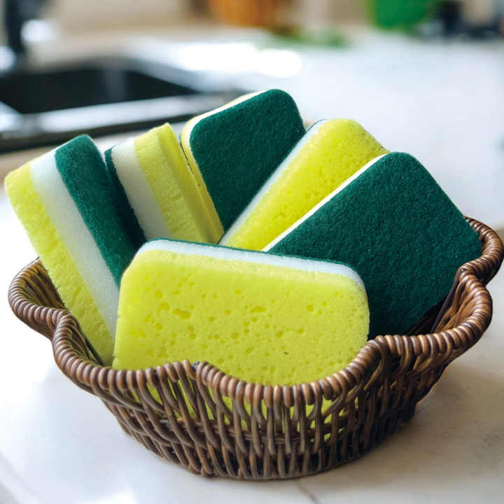 Best-Selling Three-Layer Seaweed Sponge Dishwashing Scrub, Gentle on ...