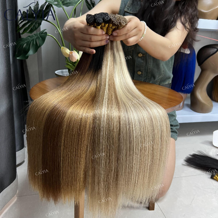 Wholesale Russian Double Drawn Raw Cuticle Aligned Remy Keratin Hair ...