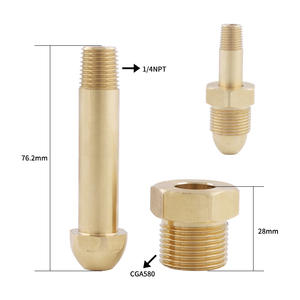 Buy Nitrogen Regulator Nipple | Brass CGA-580 Fittings