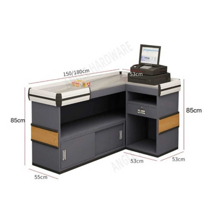 Simple Supermarket Cashier Cashier Counter Solid Wood Small bar Table ...