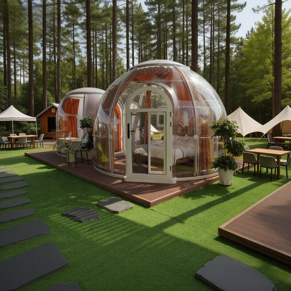 2026 Outdoor Luxury Glamping Geodesic Dome Tent Four-season Waterproof ...