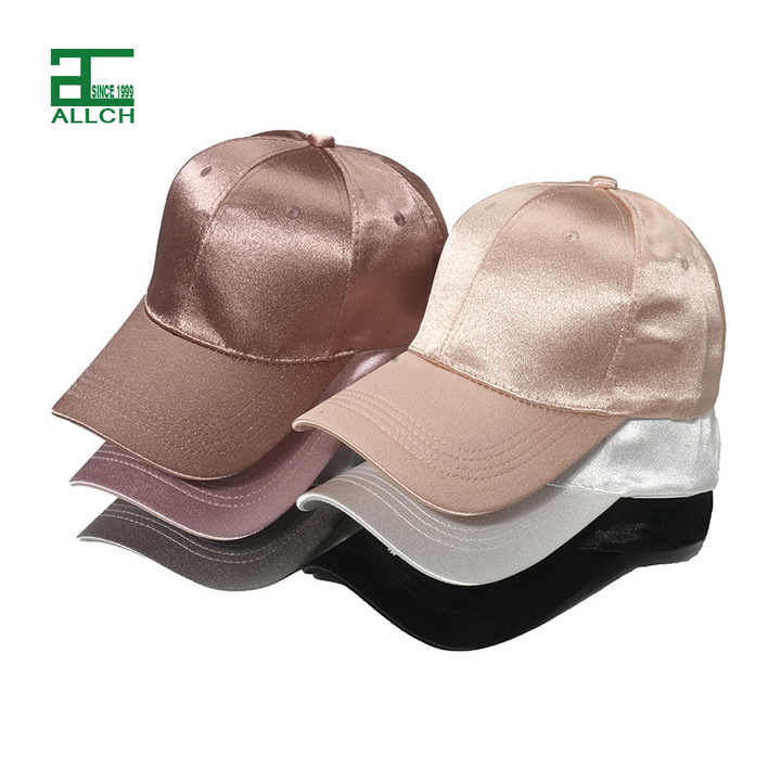 ALLCH Solid Color Summer Spring Silk Satin Baseball Cap Casual Street ...