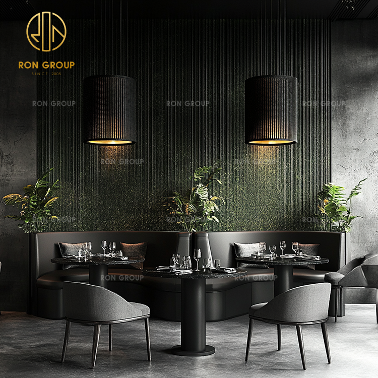 Restaurant Half Circle Curved Round Marble Cafe Coffee Shop Furniture ...